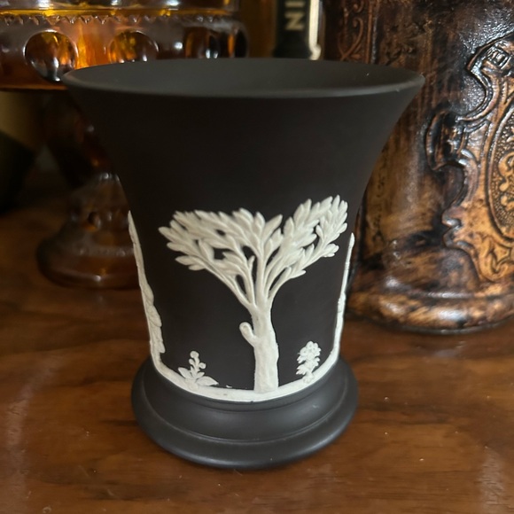 Wedgwood | Accents | Vintage Wedgwood Black Jasperware Vase | Poshmark